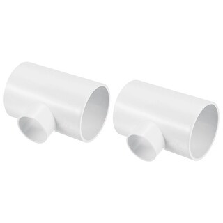 3" x 1 1/2" 3 Way Tee Pipe Fittings UPVC, 2 Pack Joint Coupling Pipe, White - Bed Bath & Beyond ...